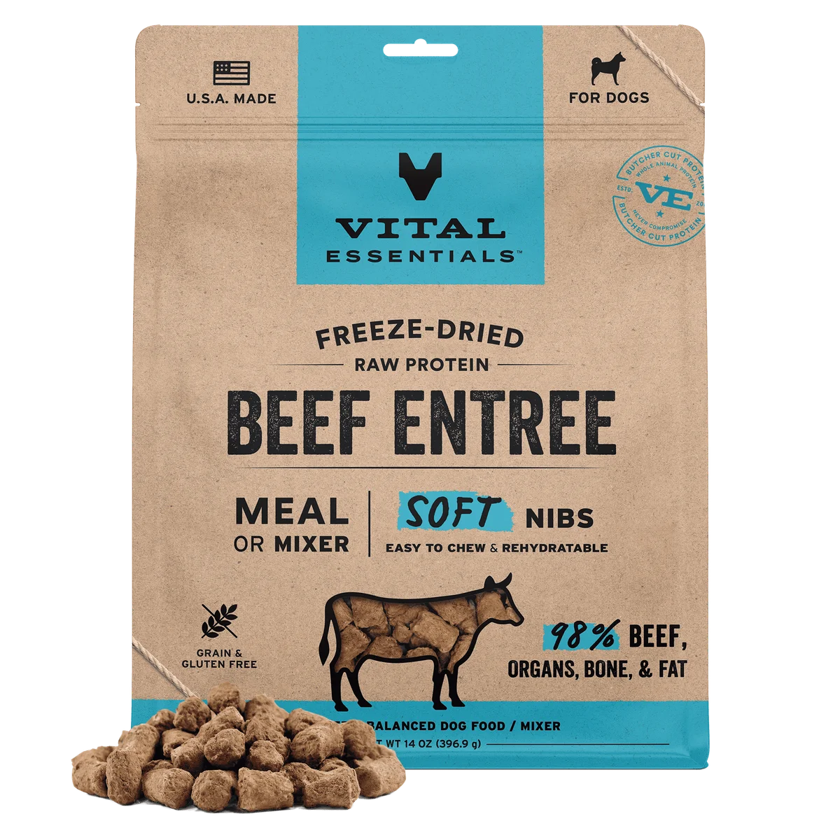 Vital Essentials FD Beef Niblets – Peachy Paws Pet Store