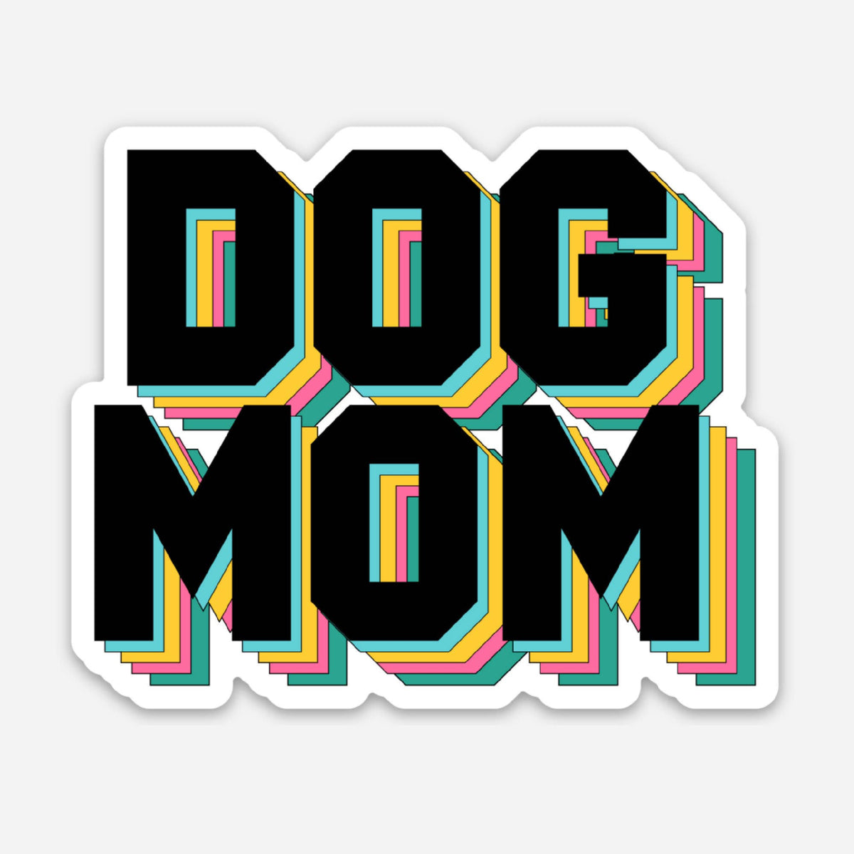 Varsity Dog Mom Vinyl Sticker – Peachy Paws Pet Store